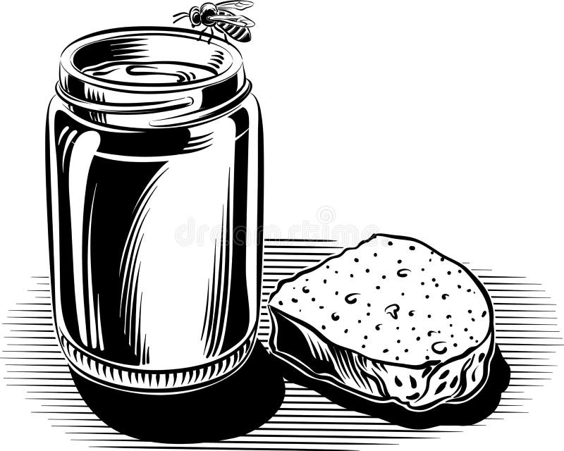 Jar of honey. stock illustration. Illustration of sweetener - 84713186