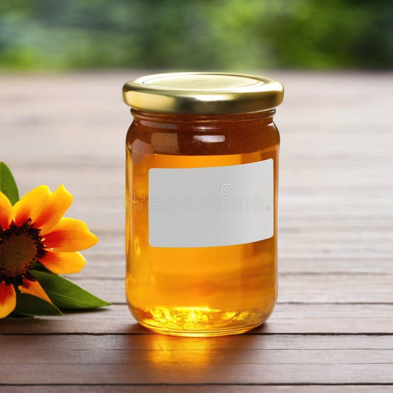 Jar of Honey, Blank Empty Generic Product Packaging Mockup Stock ...