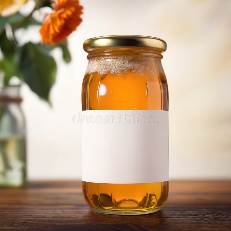 Jar of Honey, Blank Empty Generic Product Packaging Mockup Stock ...