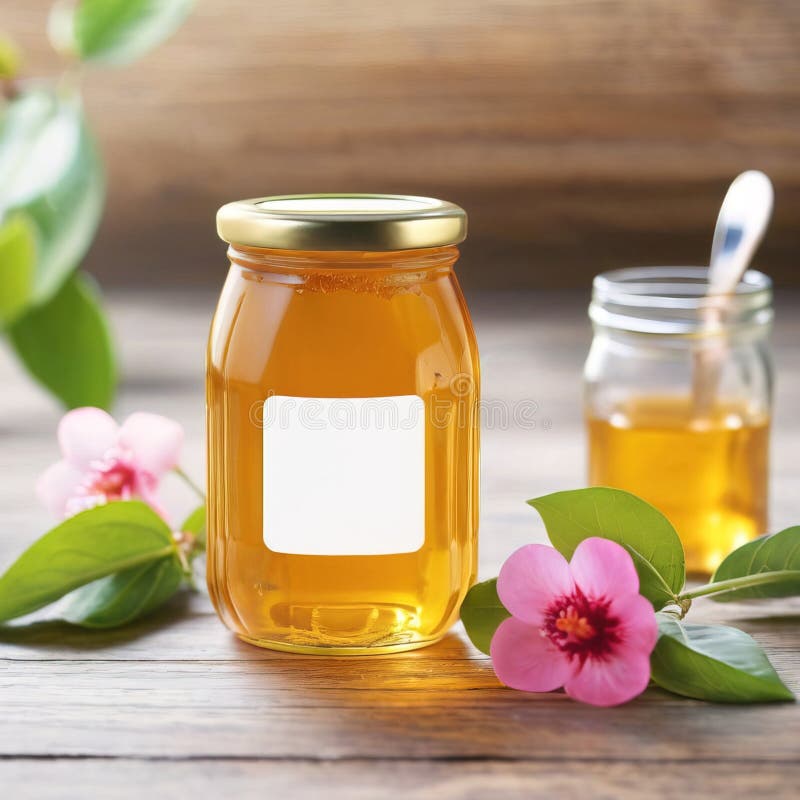 Jar of Honey, Blank Empty Generic Product Packaging Mockup Stock ...