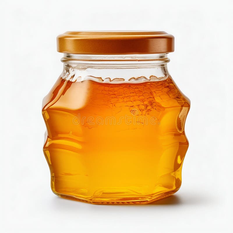 Jar of Honey Isolated on White Background. Generative Ai Stock ...