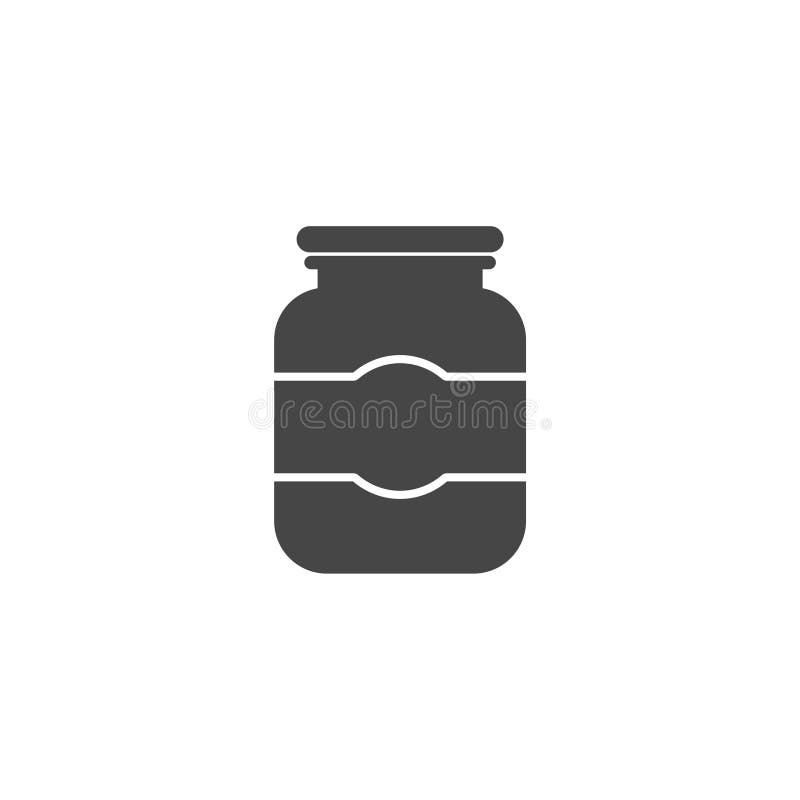 Jar Icon Isolated on White Background Stock Vector - Illustration of ...