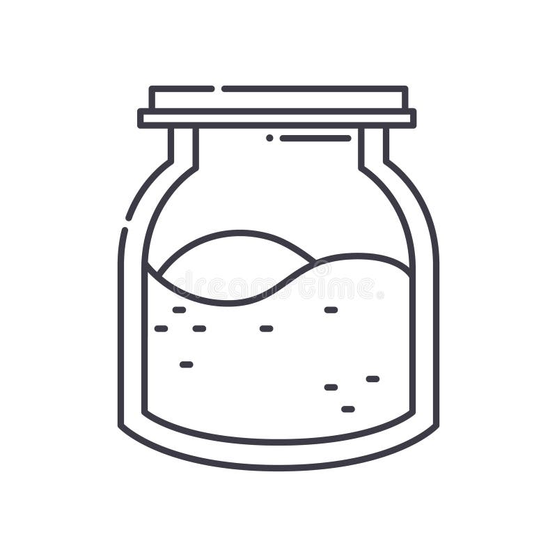 Jar Icon, Linear Isolated Illustration, Thin Line Vector, Web Design ...