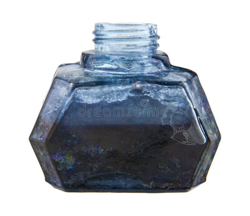 Jar for Ink Isolated on White Background Stock Photo - Image of letter ...