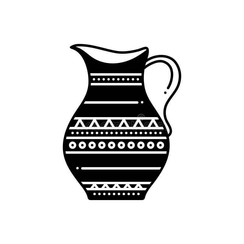 Black Solid Icon for Jar, Antique and Museum Stock Vector ...