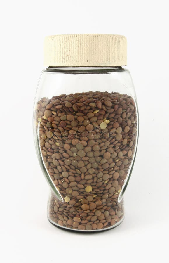 Jar with lentils stock photo. Image of lentils, isolation - 12653248