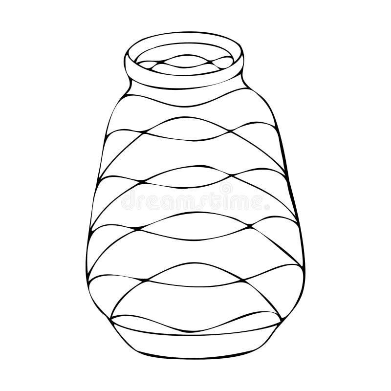 Jar with Lid and Pattern for Decoration Stock Vector - Illustration of ...