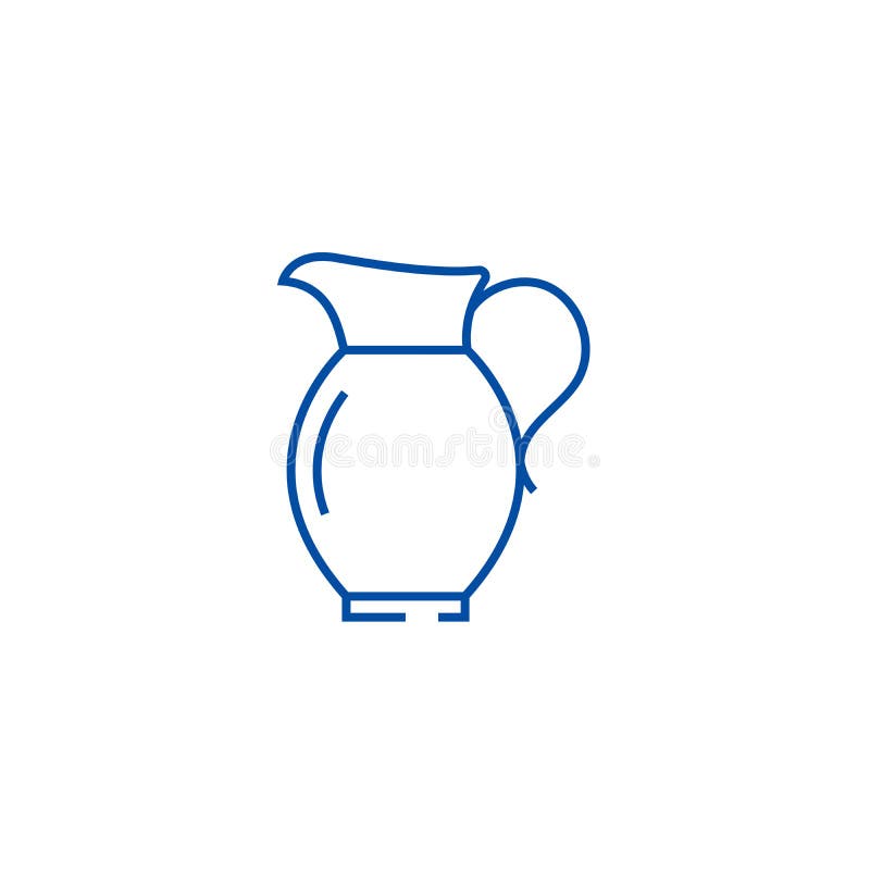 Jar Line Icon Concept. Jar Flat Vector Symbol, Sign, Outline ...