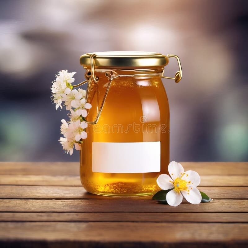 Jar of Honey, Blank Empty Generic Product Packaging Mockup Stock ...