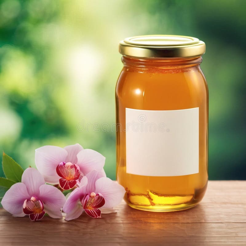 Jar of Honey, Blank Empty Generic Product Packaging Mockup Stock ...