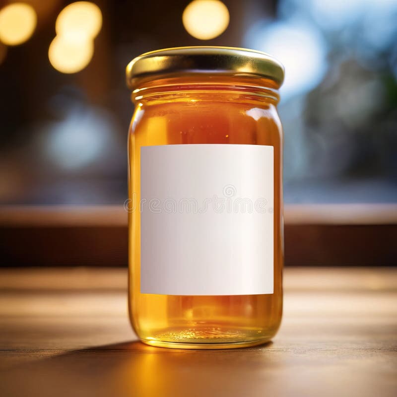 Jar of Honey, Blank Empty Generic Product Packaging Mockup Stock ...