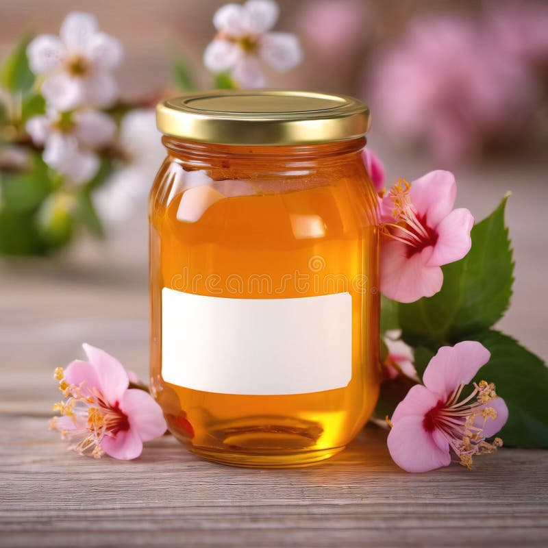 Jar of Honey, Blank Empty Generic Product Packaging Mockup Stock ...