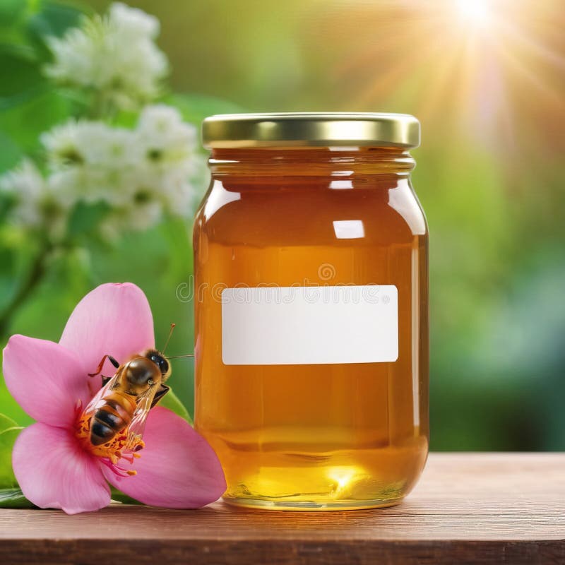 Jar of Honey, Blank Empty Generic Product Packaging Mockup Stock ...