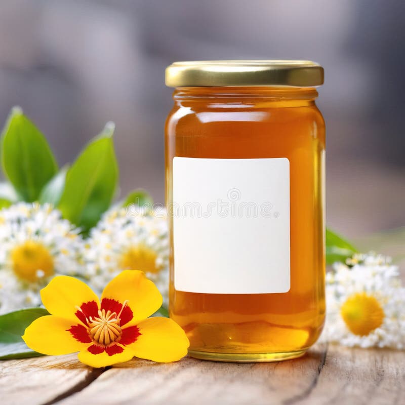 Jar of Honey, Blank Empty Generic Product Packaging Mockup Stock ...