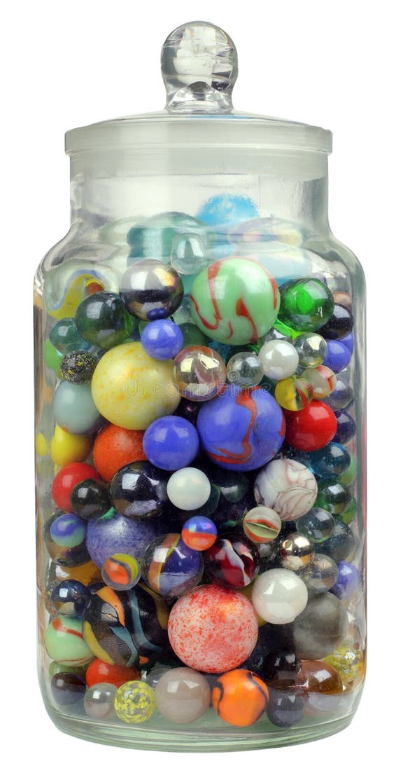 Jar of Marbles stock photo. Image of glass, colorful - 31834696