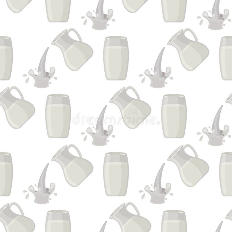 Nutritious Pasteurized Seamless Pattern Stock Illustrations – 3 ...