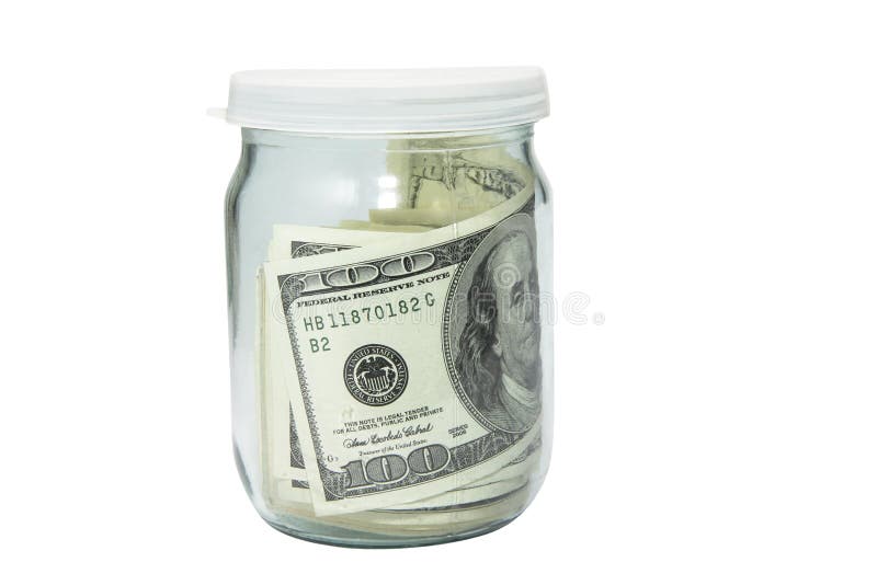 Jar with money stock image. Image of paper, payment, revenue - 9543573