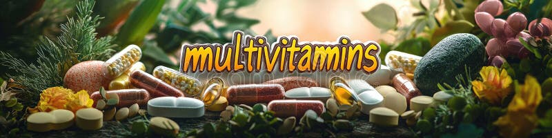 Jar and Multivitamin Pills. Selective Focus Stock Image - Image of ...