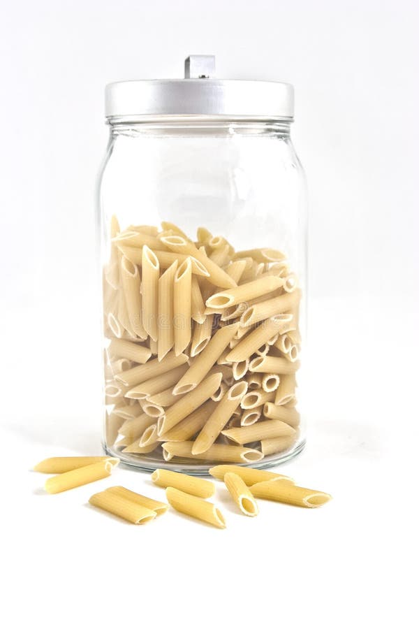 Jar of penne rigate stock photo. Image of eating, dough - 13140756