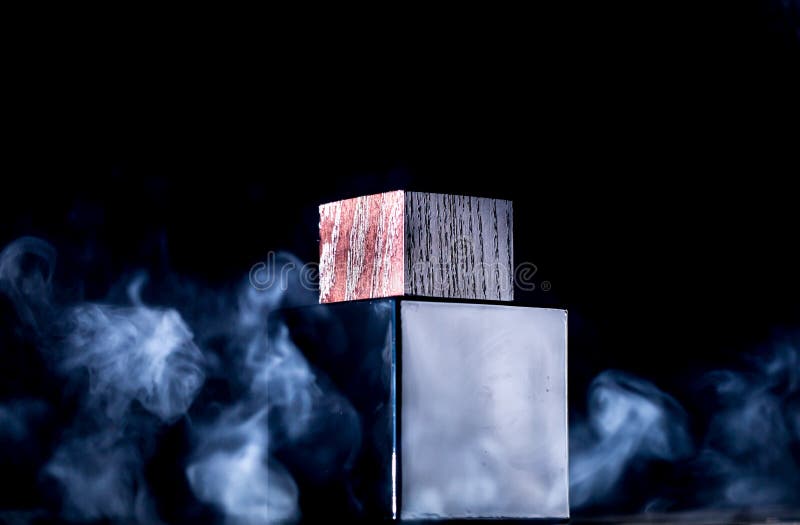 The Jar of Perfume on Smoke, Black Background Stock Image - Image of ...