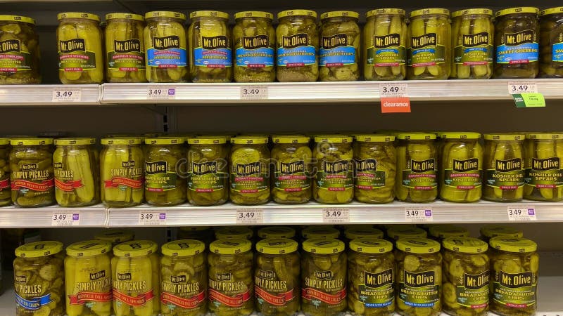 The Jar Pickle Aisle of a Publix Grocery Store in Florida Stock Video ...