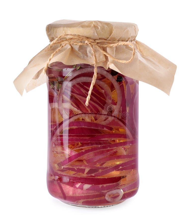 Jar of Pickled Onions on White Stock Image - Image of ingredient ...
