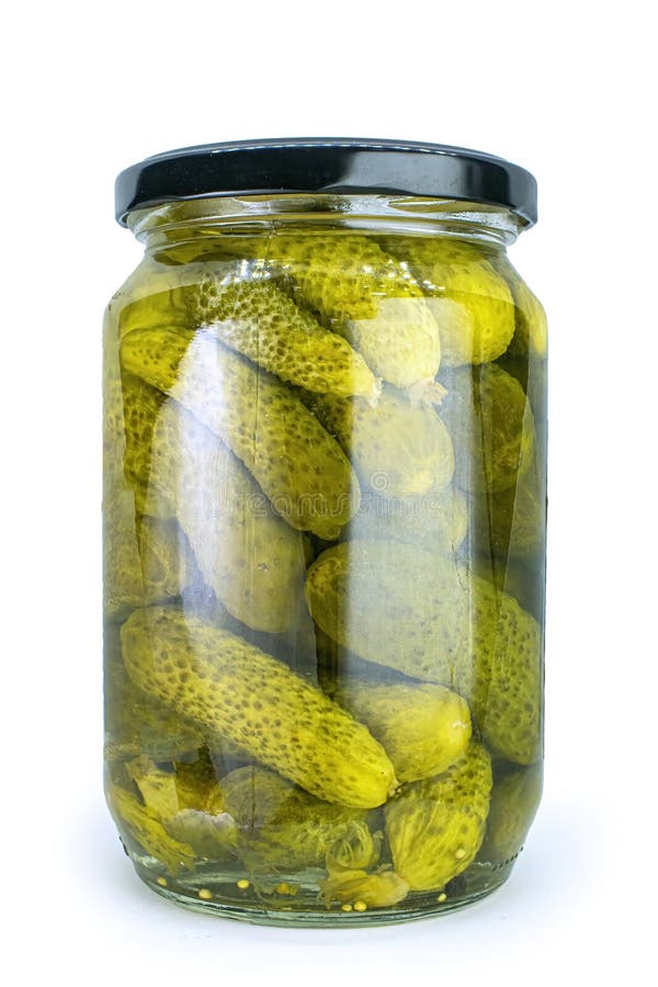 Jar of Pickles Isolated on White Background High Quality Details Stock ...
