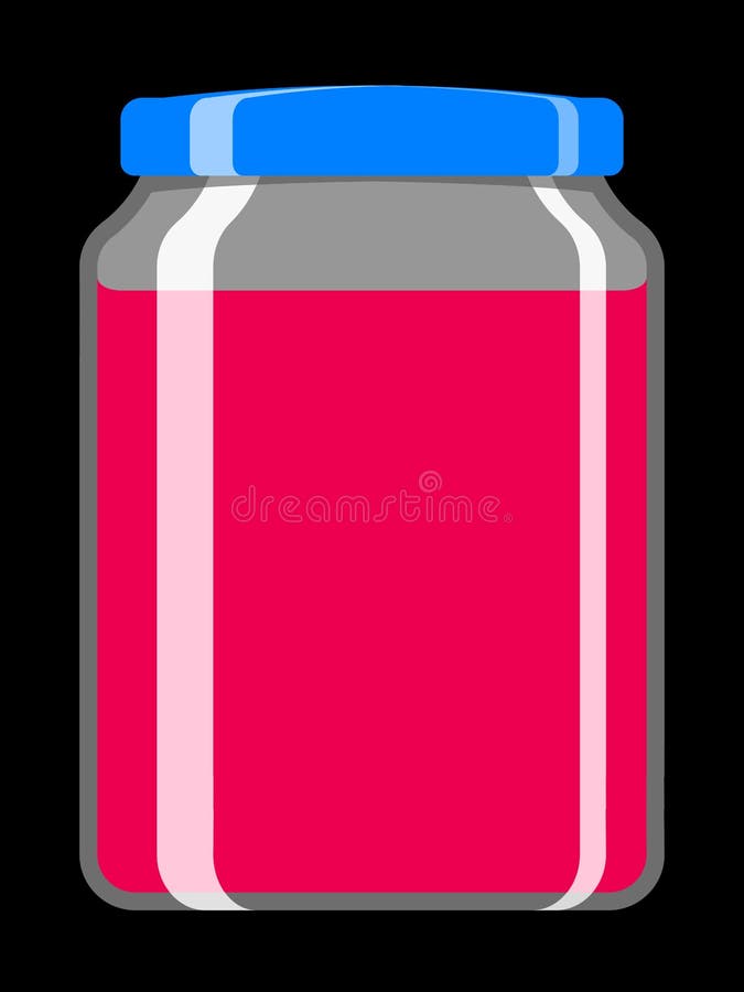 Jar with pink jam stock vector. Illustration of marmalade - 10083324