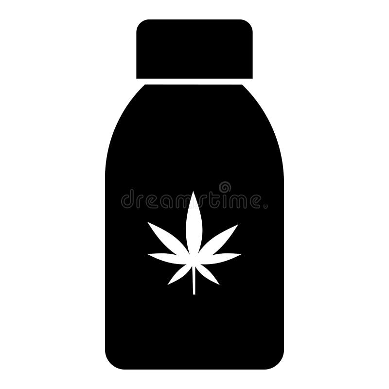 Jar of Powder Marijuana Icon, Simple Style Stock Vector - Illustration ...