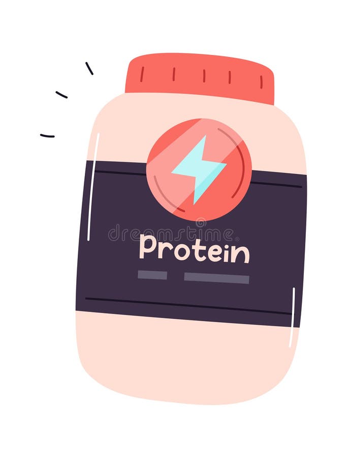 Jar with Protein stock vector. Illustration of mockup - 279342929