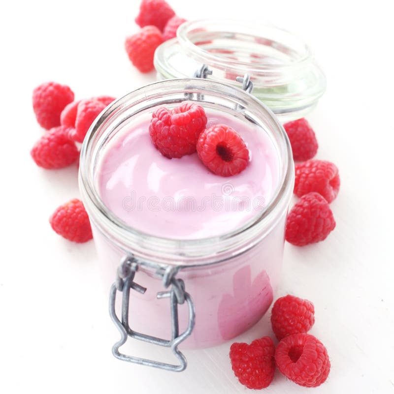 Raspberry Yogurt stock photo. Image of yogurt, raspberry - 159609982
