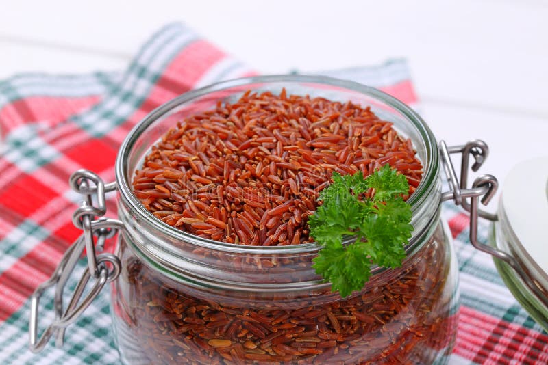 Jar of red rice stock photo. Image of asian, group, dish - 97912212