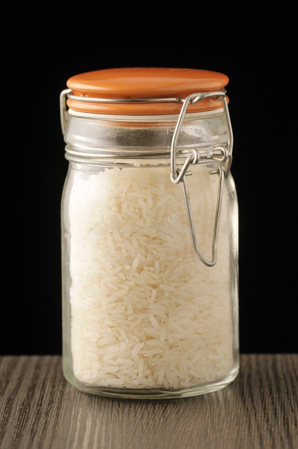 Jar of rice stock photo. Image of selective, style, sealed - 23703276