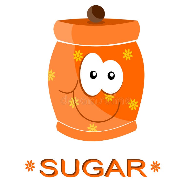 Jar of sugar stock illustration. Illustration of funny - 21328801
