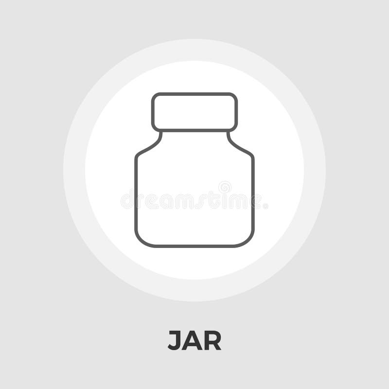 Jar vector flat icon stock vector. Illustration of lable - 91620334