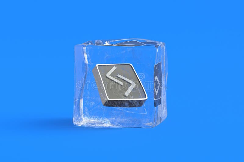 Jara rune in ice cube stock illustration. Illustration of symbol ...