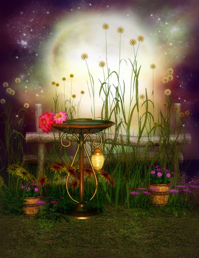 Jardin enchanté illustration stock. Illustration du enchanté - 48758123
