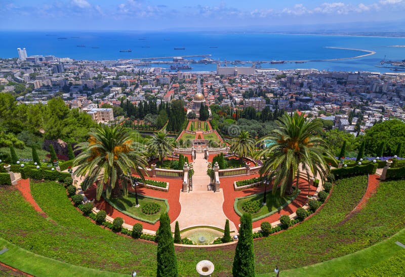 Jardines De Bahai, Haifa, Israel Imagen editorial - Imagen de edificio ...