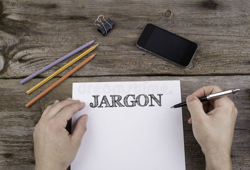 JARGON. Text on a Sheet of Paper. Stock Image - Image of engine ...