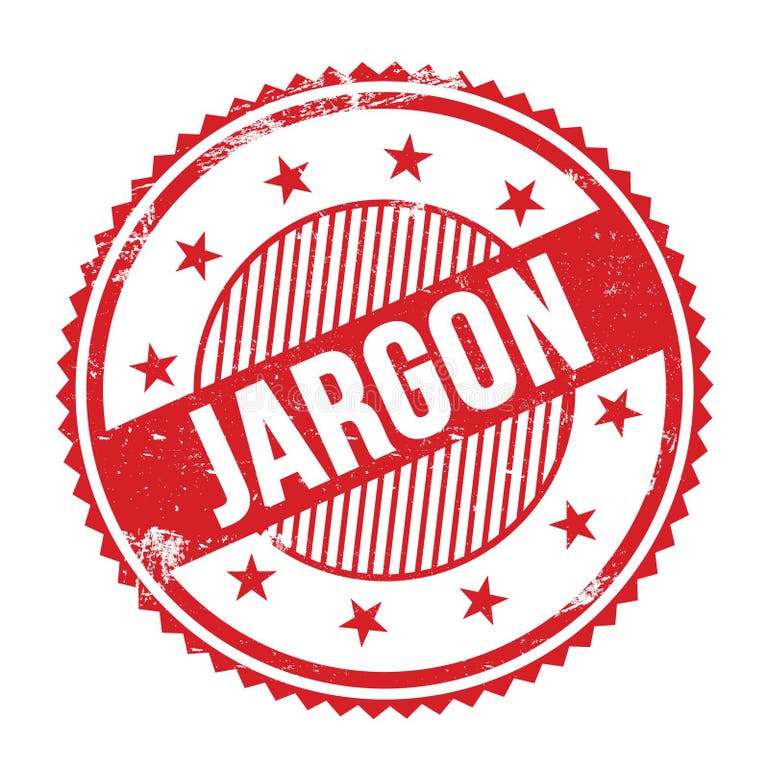 JARGON Text Written on Red Grungy Round Stamp Stock Illustration ...