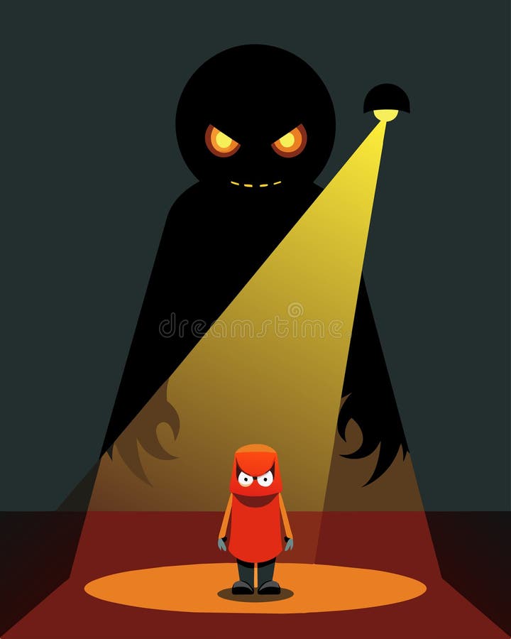 The Jarring Contrast of a Small Figure Obscured in the Menacing Shadow ...