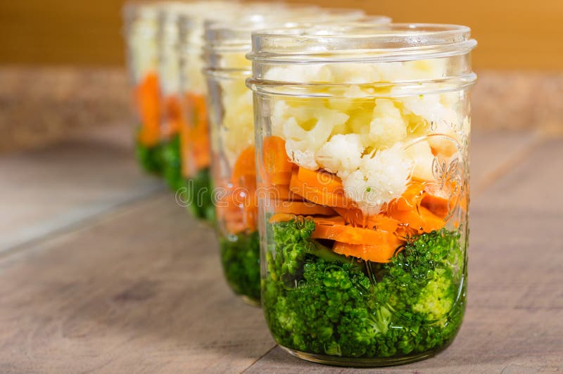 Jars of Cut Vegetables for Canning Stock Image - Image of dieting ...