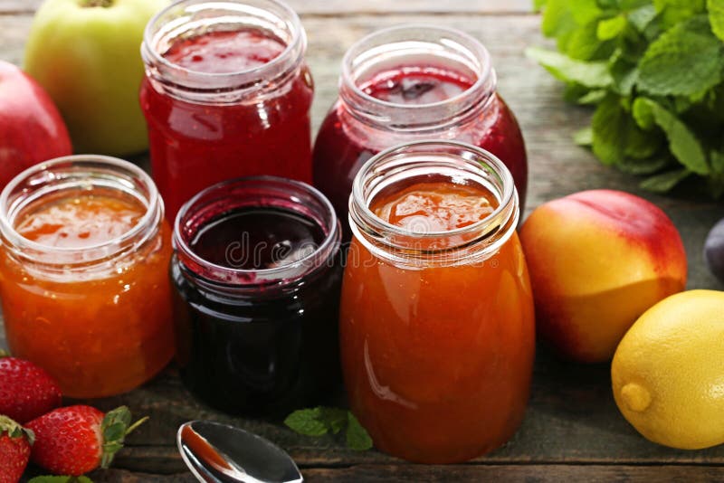 Different kinds of jam stock image. Image of apple, fruity - 103061919