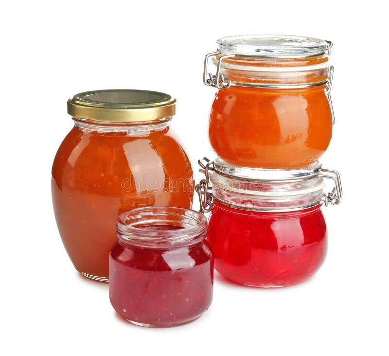 Jars with Different Preserved Vegetables and Fresh Spices for Canning ...