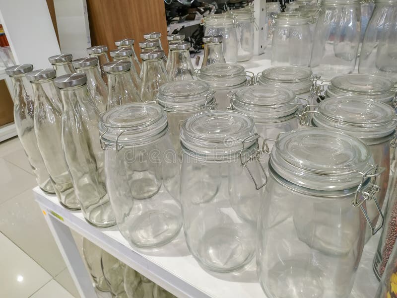 Jars and Glass Placed in the Department Store Stock Image - Image of ...