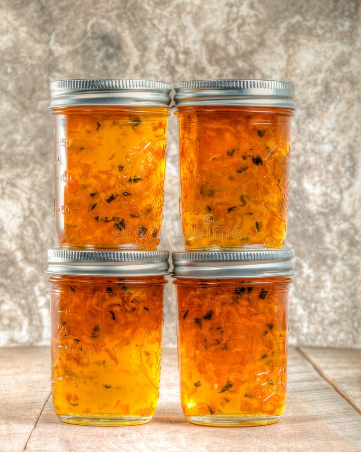 Jars of Homemade Pepper Jelly Stock Photo - Image of glass, pickling ...