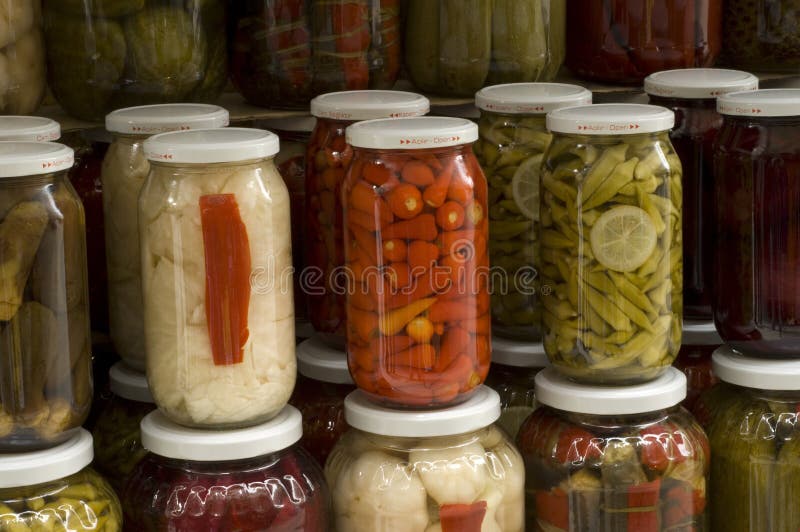 Jars of pickles stock image. Image of season, freshness - 8216623