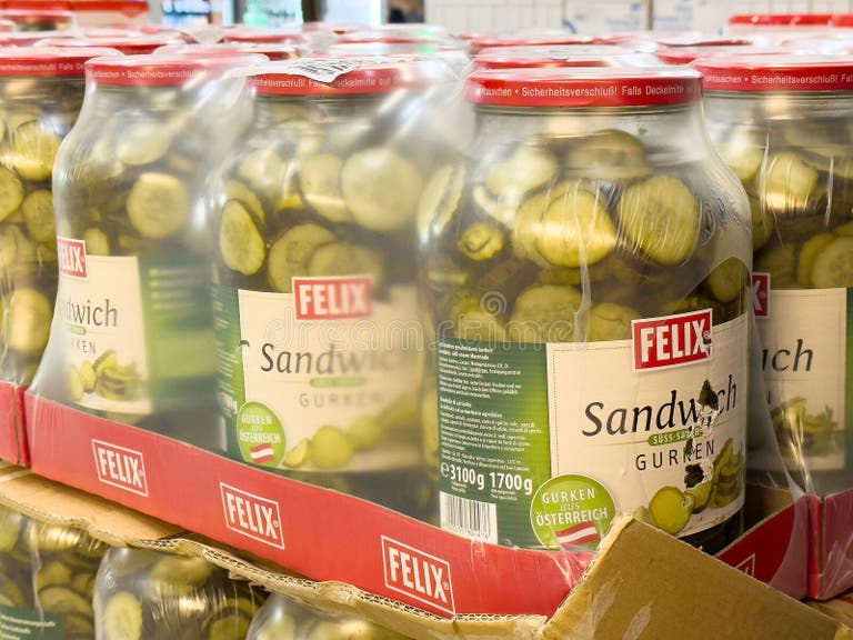 Jars of Sliced Pickles in Bulk Packaging for Wholesale Distribution ...