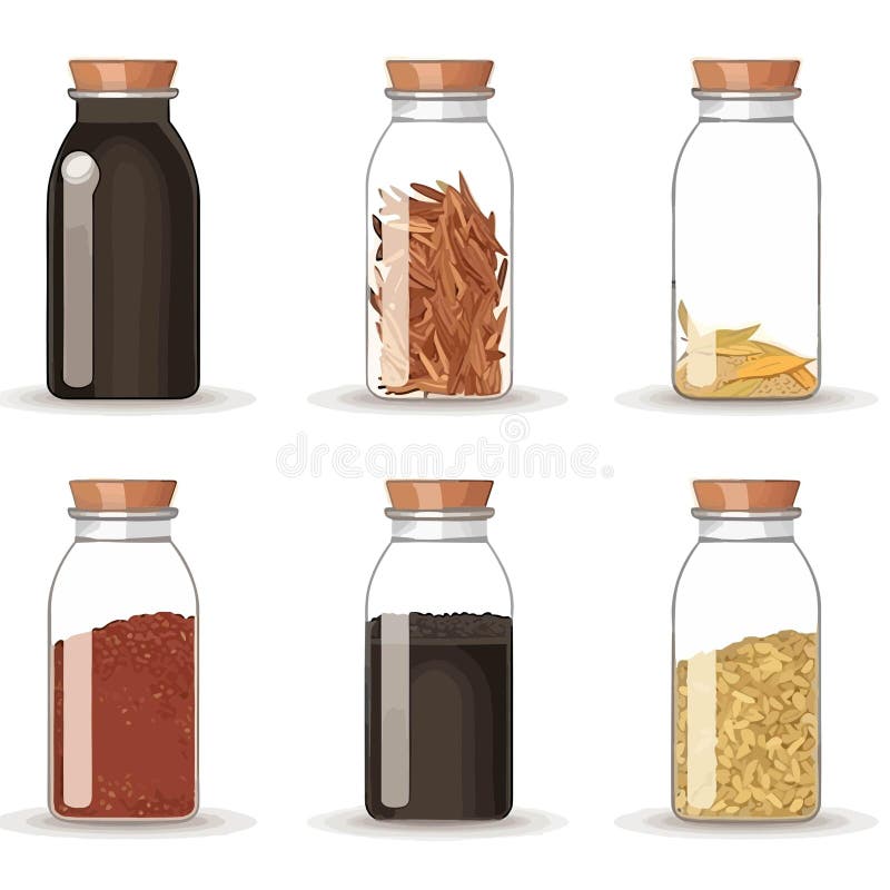 Herb Spice Jars Stock Illustrations – 326 Herb Spice Jars Stock ...