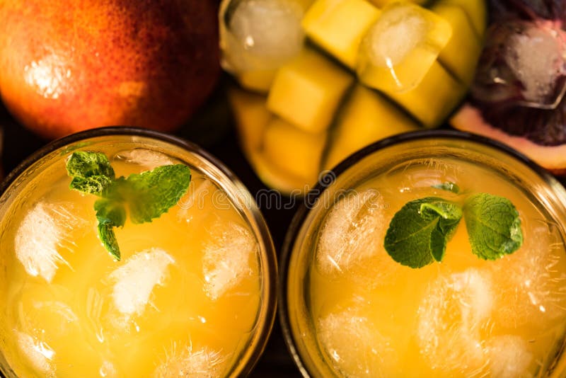 Glasses of Juices. Refreshments and Summer Drinks. Stock Photo - Image ...
